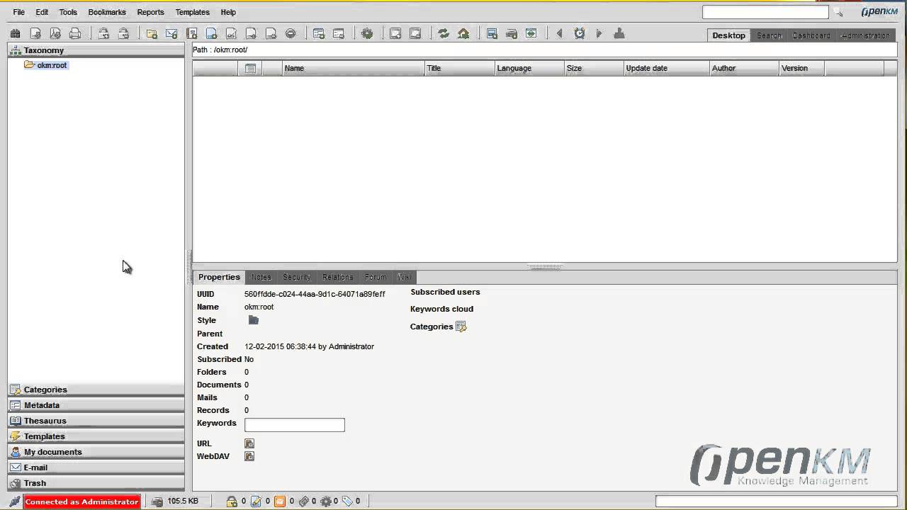 OpenKM - Creating folders and subfolders - YouTube