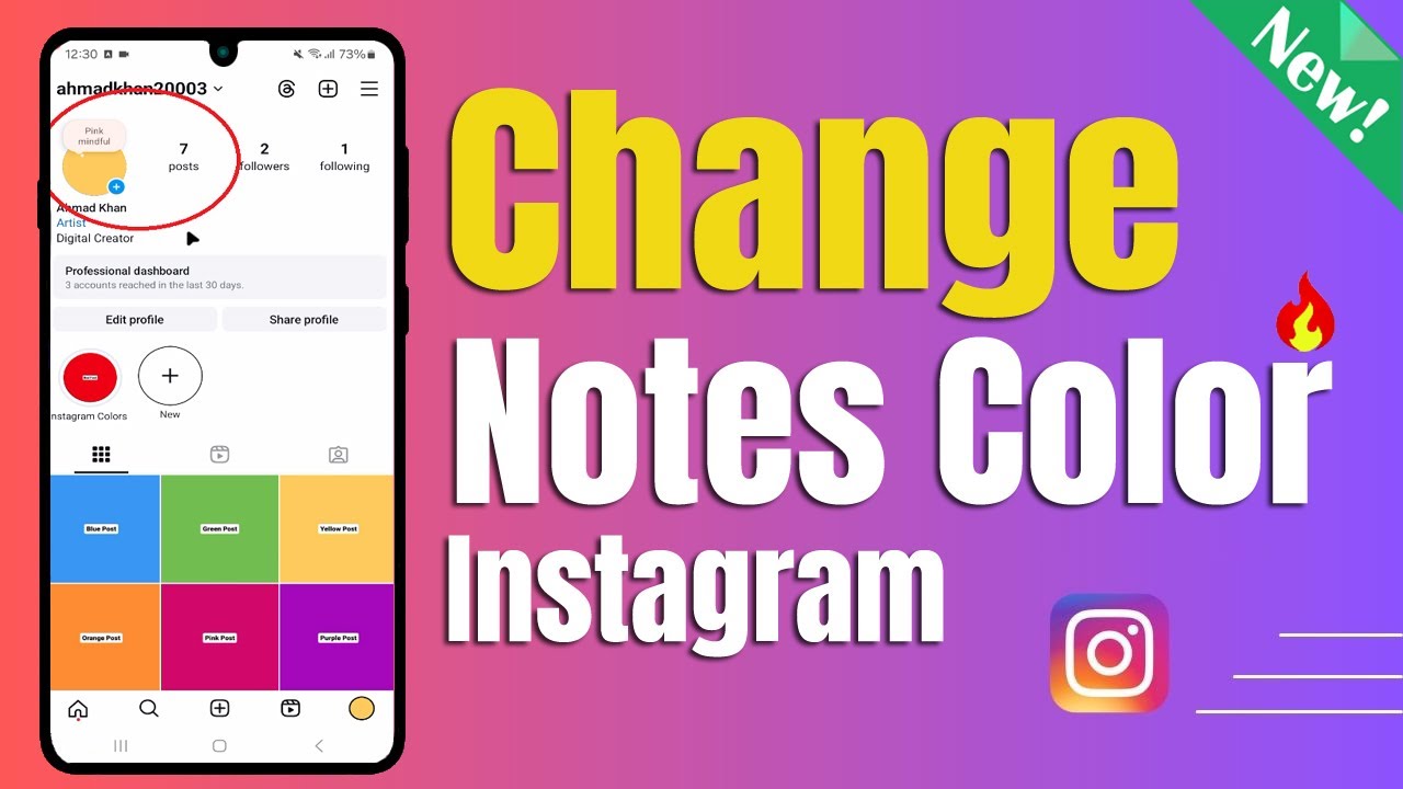 Instagram Notes Color Change - YouTube