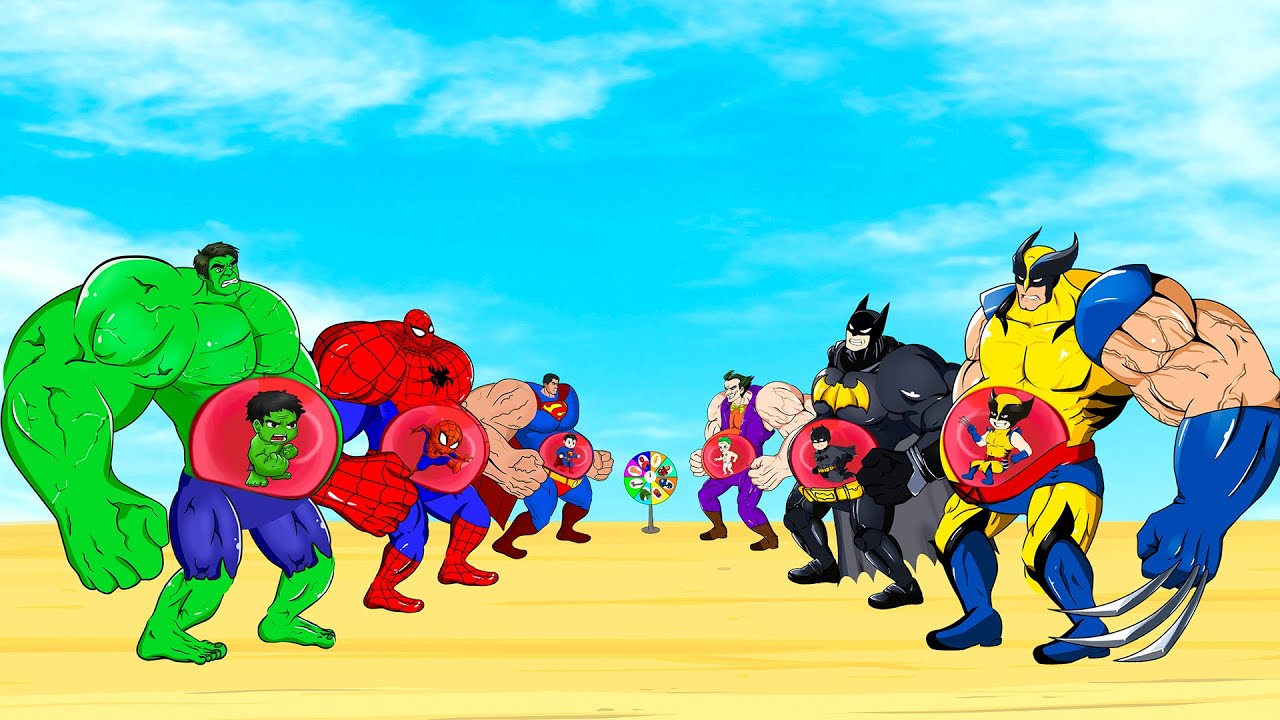 Evolution Of HULK PREGNANT, SPIDERMAN, SUPERMAN, JOKER, WOLVERINE ...