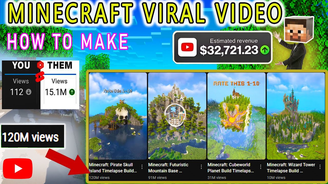 HOW TO MAKE MINECRAFT VIRAL VIDEO | TIMELAPSE SHORT VIDEO - YouTube