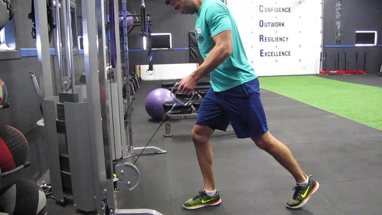 1 Arm SPlit Stance Cable Row - YouTube