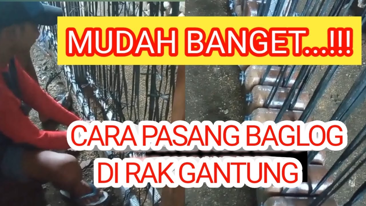 CARA MUDAH MEMASANG BAGLOG JAMUR KE RAK GANTUNG RAFIA - YouTube