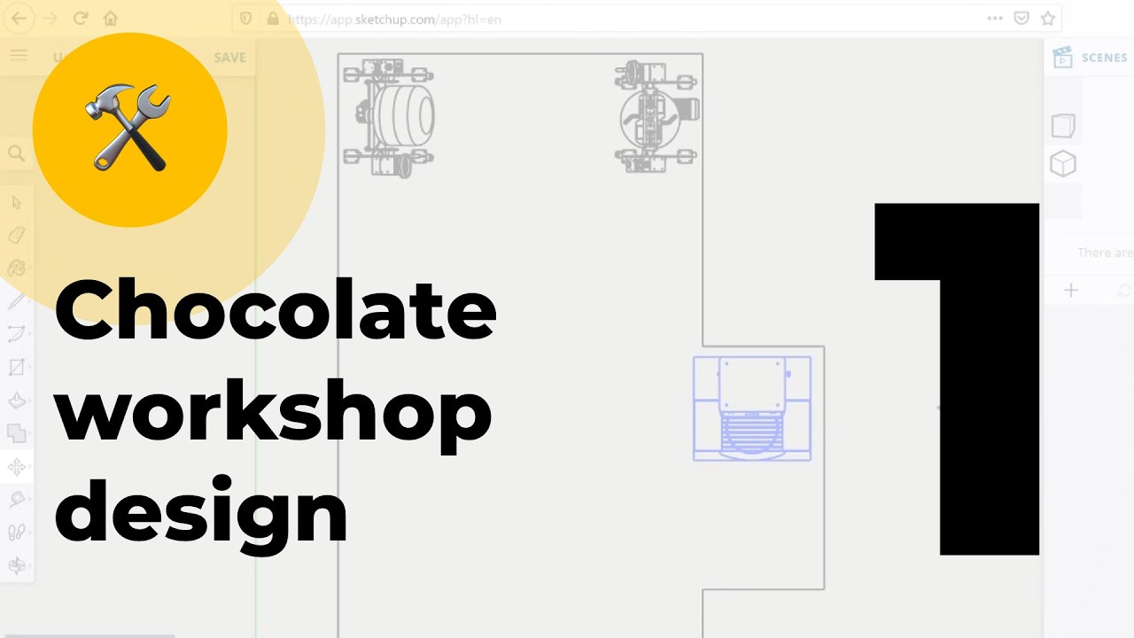 Sketching a chocolate manufacture floor plan & placing the equipment ...