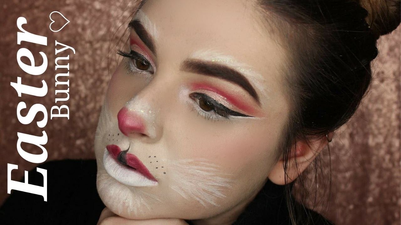 GLITTER FUR Easter Bunny Makeup Look! - YouTube