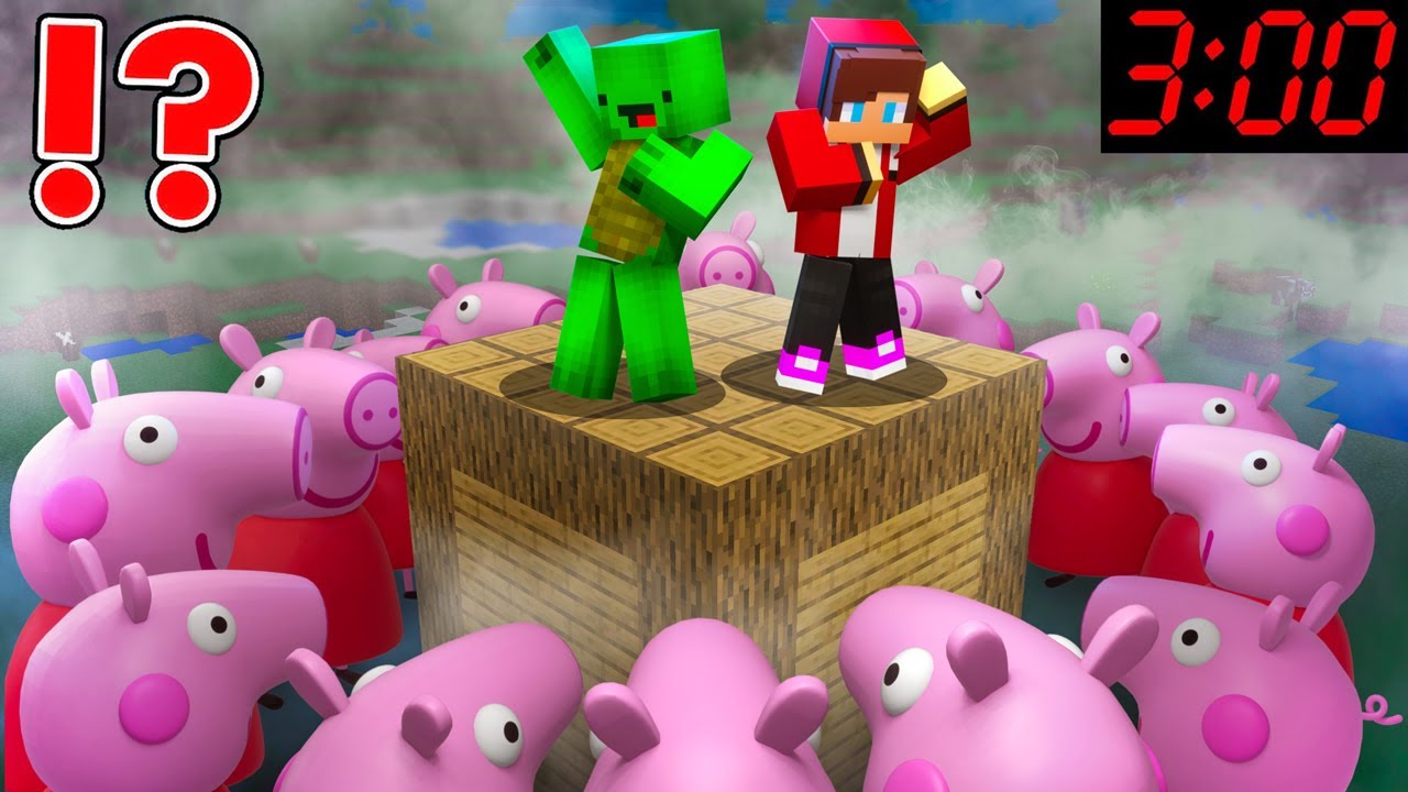 JJ and Mikey SURROUNDED by Peppa Pig Family in Minecraft — It's Maizen Challenge! - YouTube