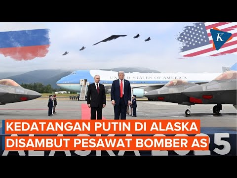 Momen Pesawat Bomber AS Sambut Kedatangan Putin, Trump Ajak Bareng Satu Mobil