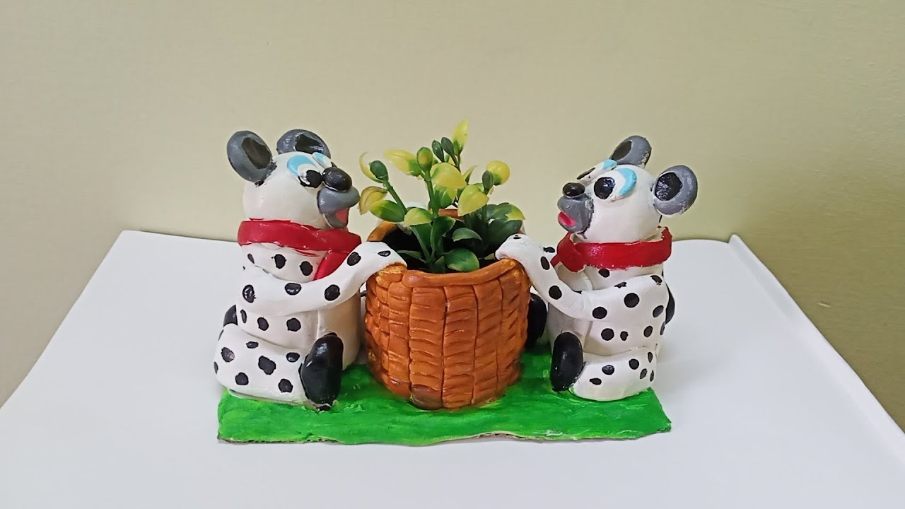 BHALU PLANTER MAKE WITH WALL PUTTY CRAFT - YouTube