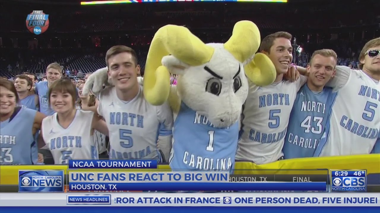 UNC fans celebrate in Houston after Final Four win - YouTube
