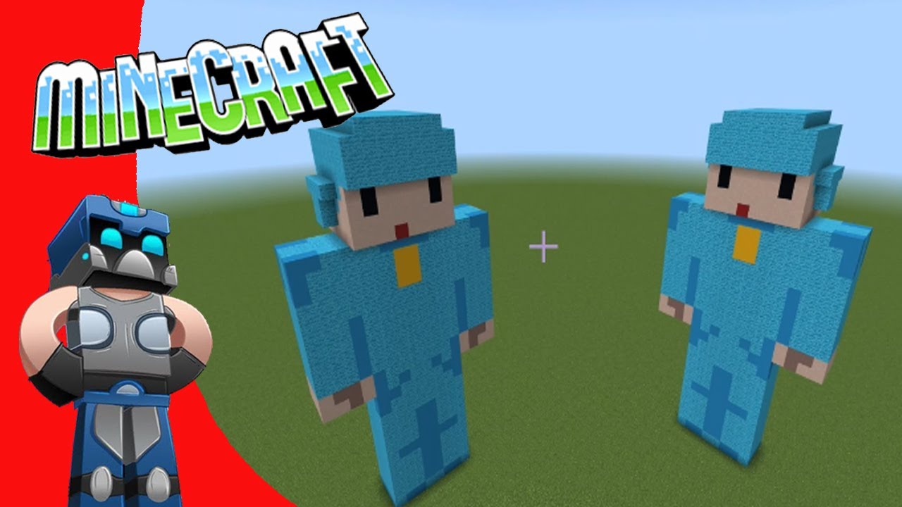 Minecraft Tutorial Pocoyo Skin - Como hacer a Pocoyo en Minecraft - YouTube