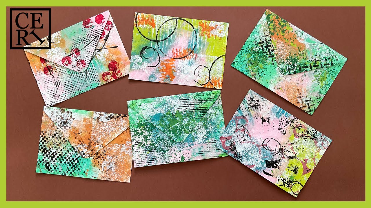 Painted Arty Envelopes with No Equipment - YouTube