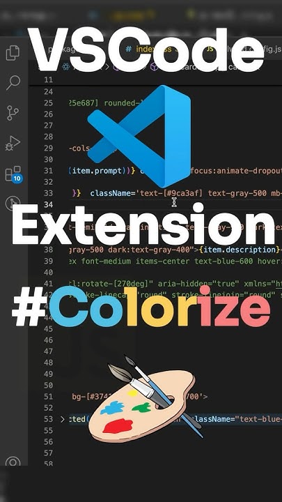 Colorize VSCode Extension #shorts #coding #vscode #learning #programming #javascriptdev - YouTube