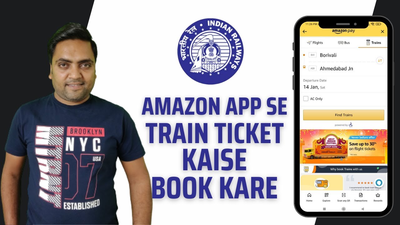 Amazon train ticket booking | Amazon app se ticket book kaise kare ...