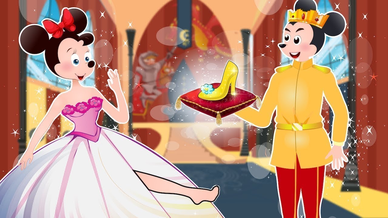 Mickey Mouse & Minnie Mouse Beauty with Princess Dress! Finger Family ...