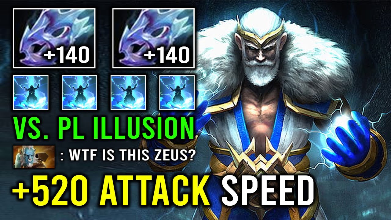 +520 ATTACK SPEED Unlimited Lightning Hands Zeus EZ Counter PL Illusion Dota 2 - YouTube