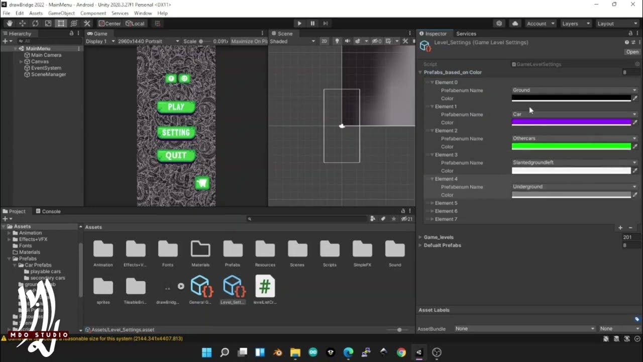 how "color to prefab" level editor work, how to add levels (unity game template ,MDO STUDIO ...