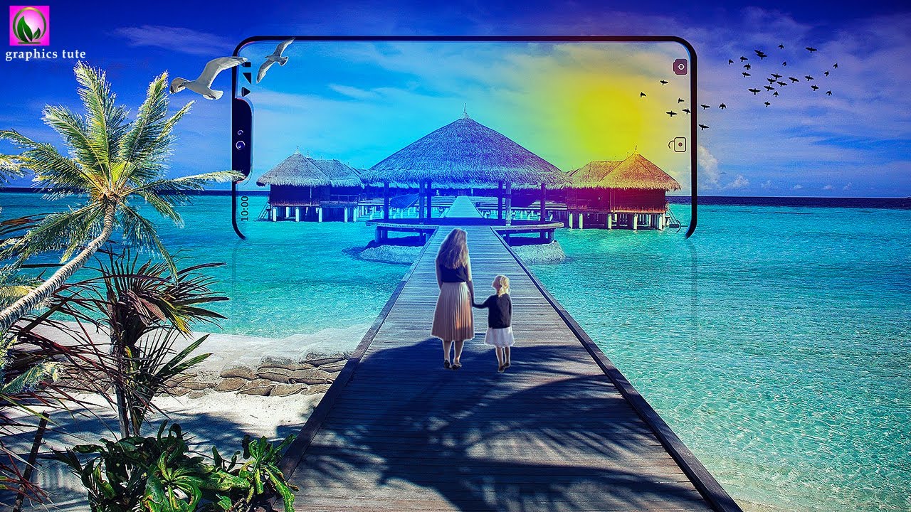 3D Fantasy Maldives View On Mobile(3D Pop Out) - Nature So Pretty -3D ...