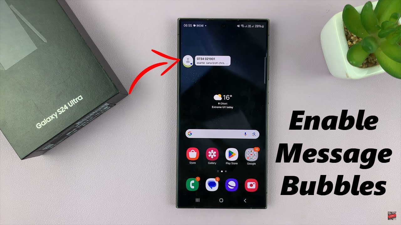 Samsung Galaxy S24 / S24 Ultra: How To Enable Text Message Notification ...