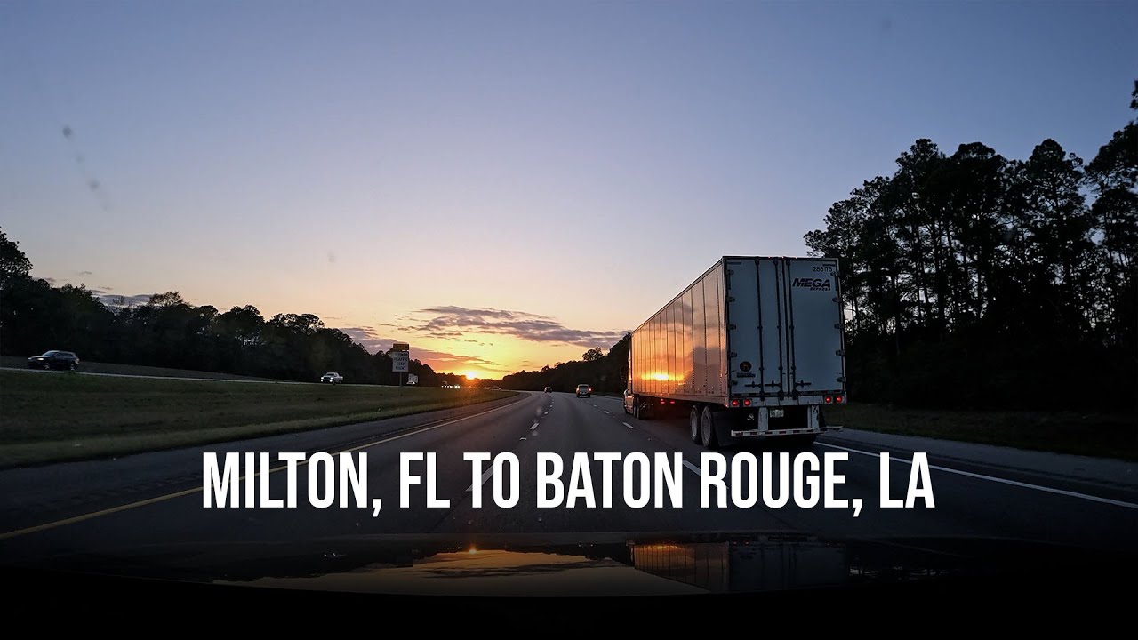 Road Trip - Milton, Florida to Baton Rouge, Louisiana [4K] - YouTube