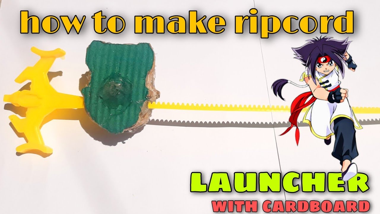 How to make ripcord launcher with cardboard| ripcord launcher making ...