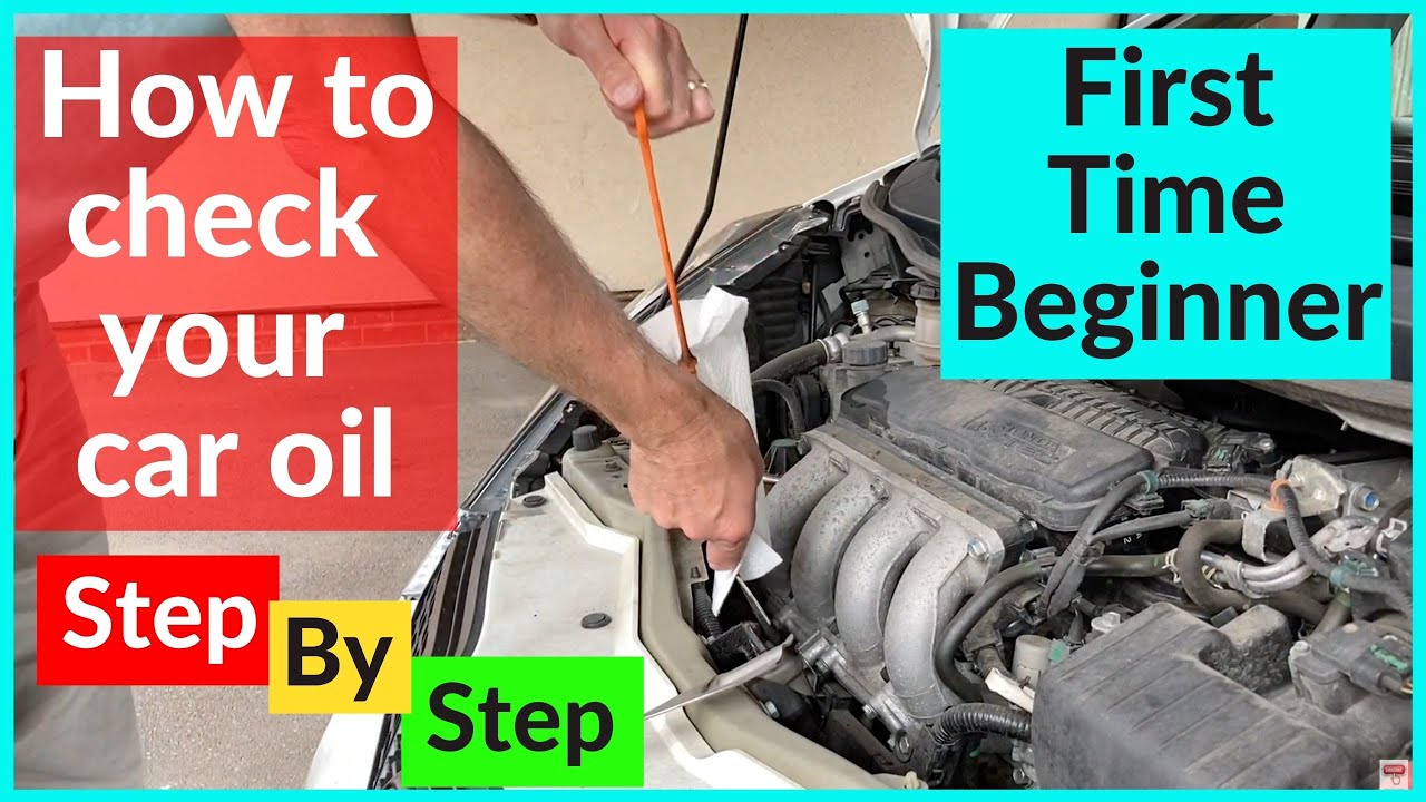 Checking the oil level in a car - YouTube