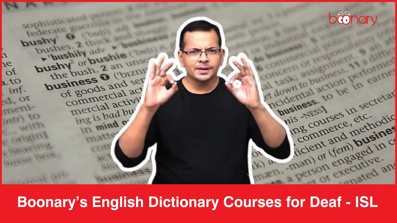 Boonary's English Dictionary courses for Deaf - ISL - YouTube