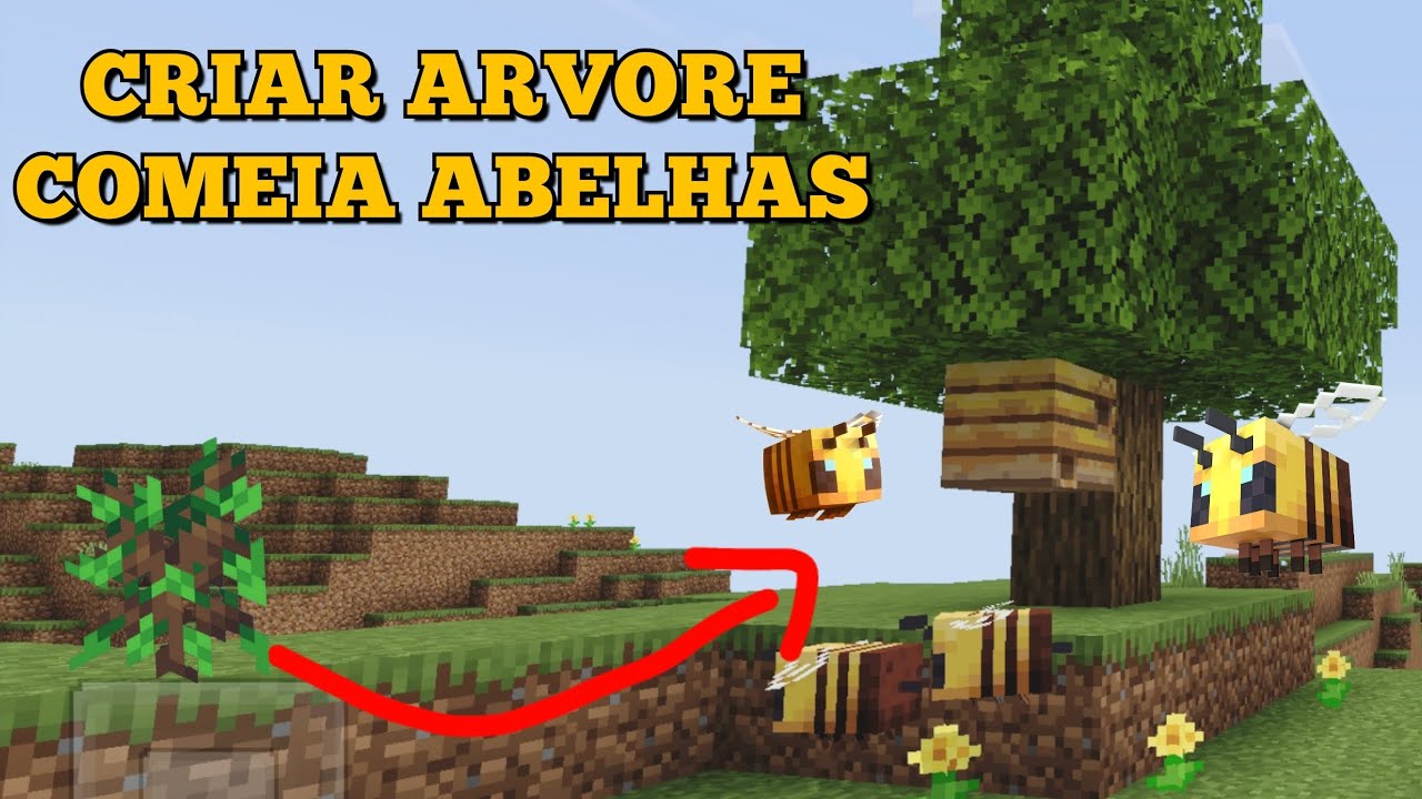 COMO SPAWNAR COMEIA NA ARVORE FACIL NO MINECRAFT - YouTube