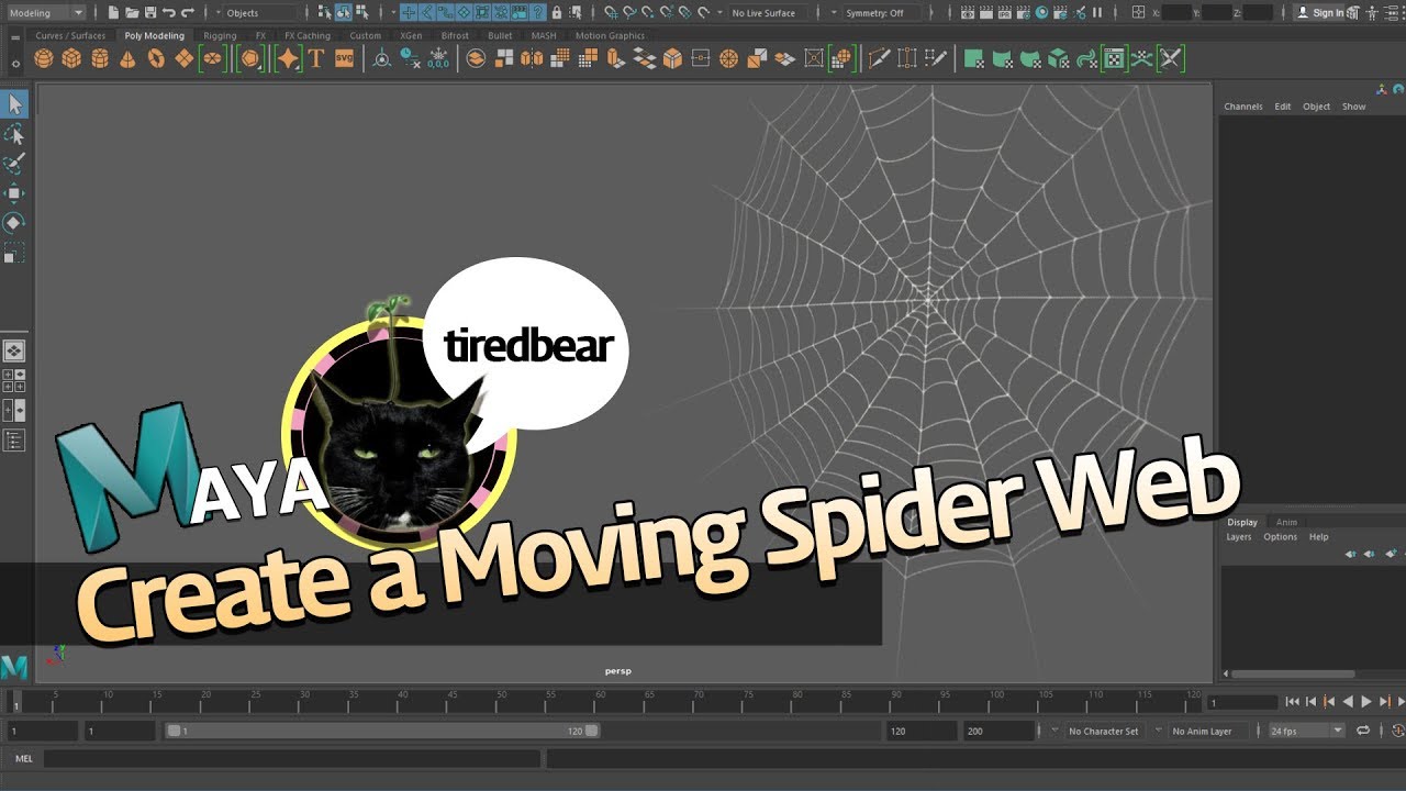Maya Create a Moving Spider Web - YouTube
