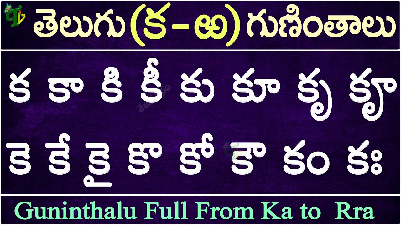 #teluguguninthalu | Writing Telugu Guninthalu From Ka To Rra |Telugu ...