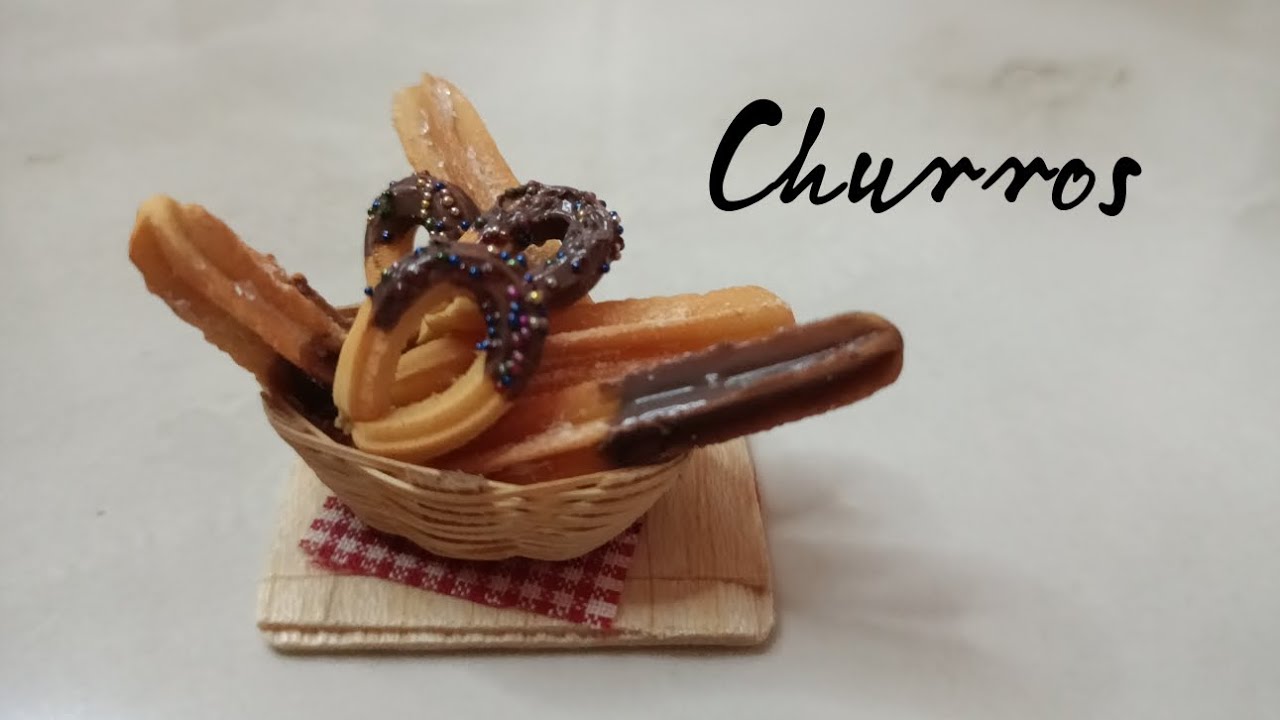 Cara membuat Gantungan Kunci Churros || Diy (Miniature Food Clay) - YouTube