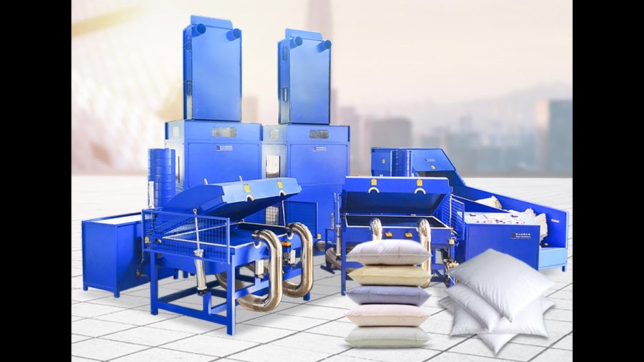 automatic pillow filling machine - YouTube
