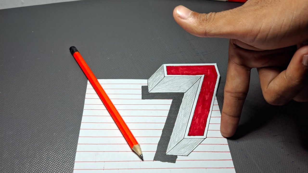 Why Is 7 So Popular? Turn It into a 3D Drawing That Pops Off the Page ...