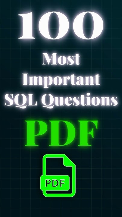 100 Most Important SQL Questions PDF #sql #sqlalchemy #sqlforbeginners - YouTube