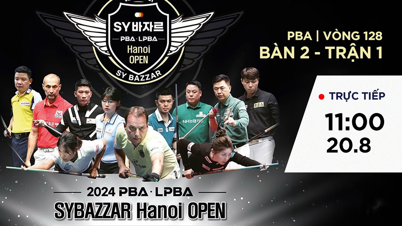🔴Trực tiếp giải billiards PBA-LPBA SY Bazzar Hanoi Open 2024 | Stream 2 ...