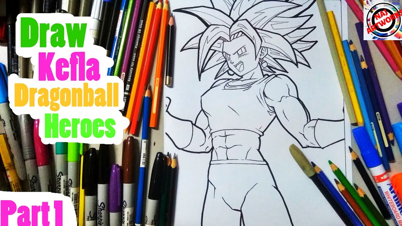 Tutorial draw Kefla (Dragon ball) part 1 - YouTube