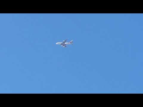 Welcome back to NZ skies Emirates A380. Absolutely awesome!