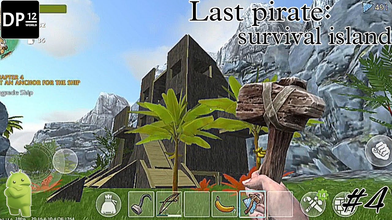 Finally Captain Dp made his first shelter || Last pirate survival island || E-4 - YouTube