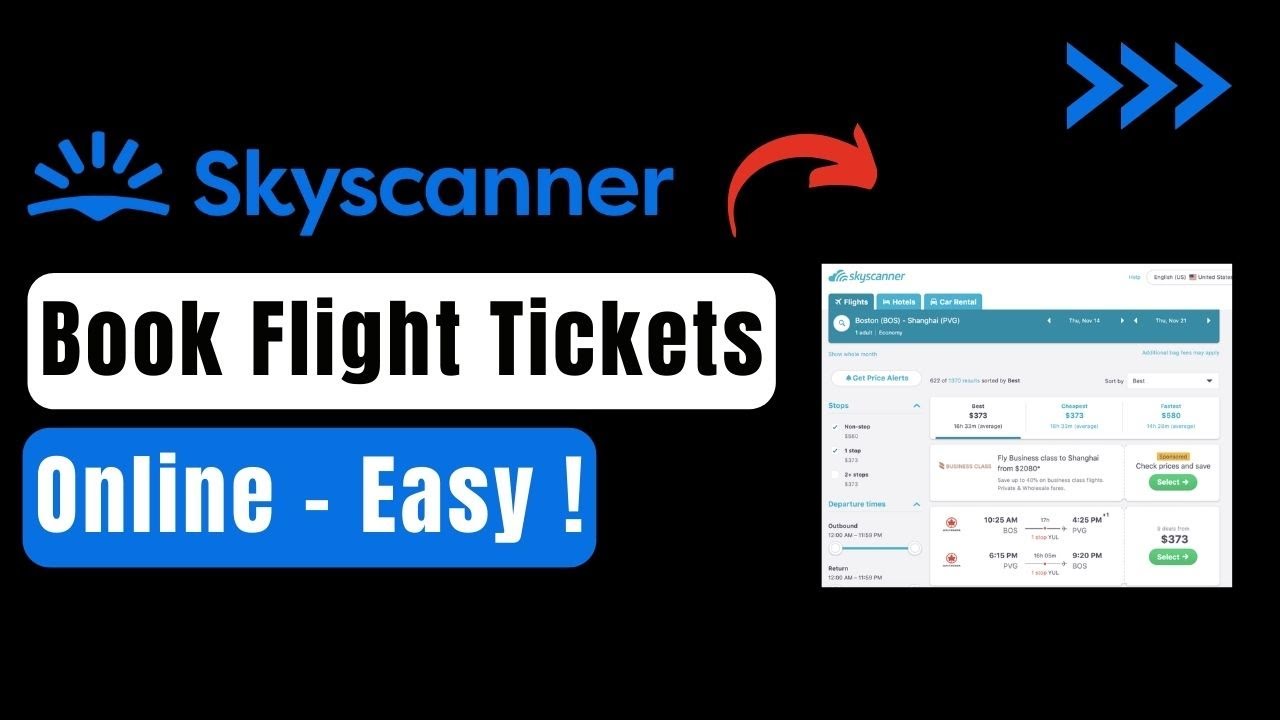 How To Book Flight Tickets Online On Skyscanner ! - YouTube