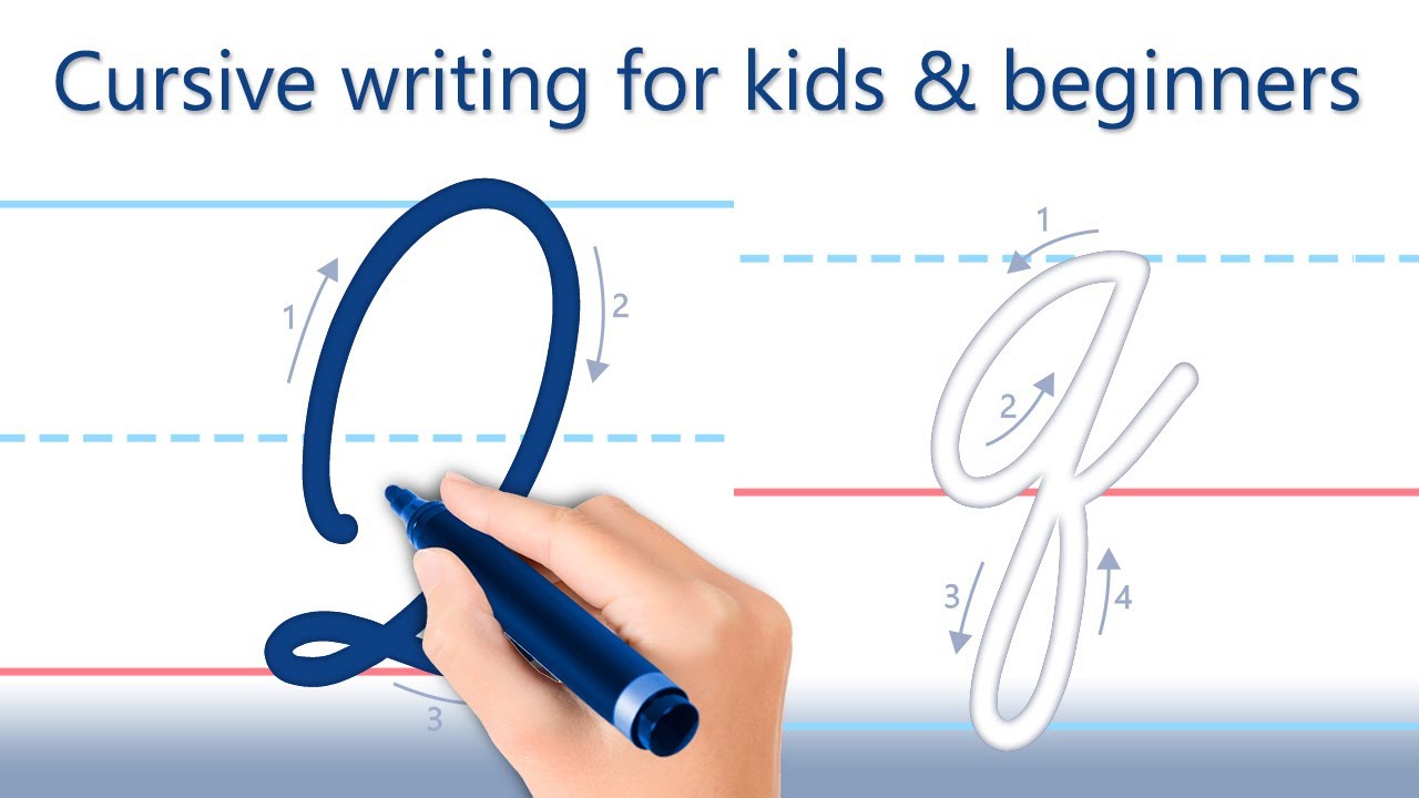 How To Write Letter Q Cursive Writing For Kids And Beginners How To Write Letter Q Cursive Writing For Kids And Beginners