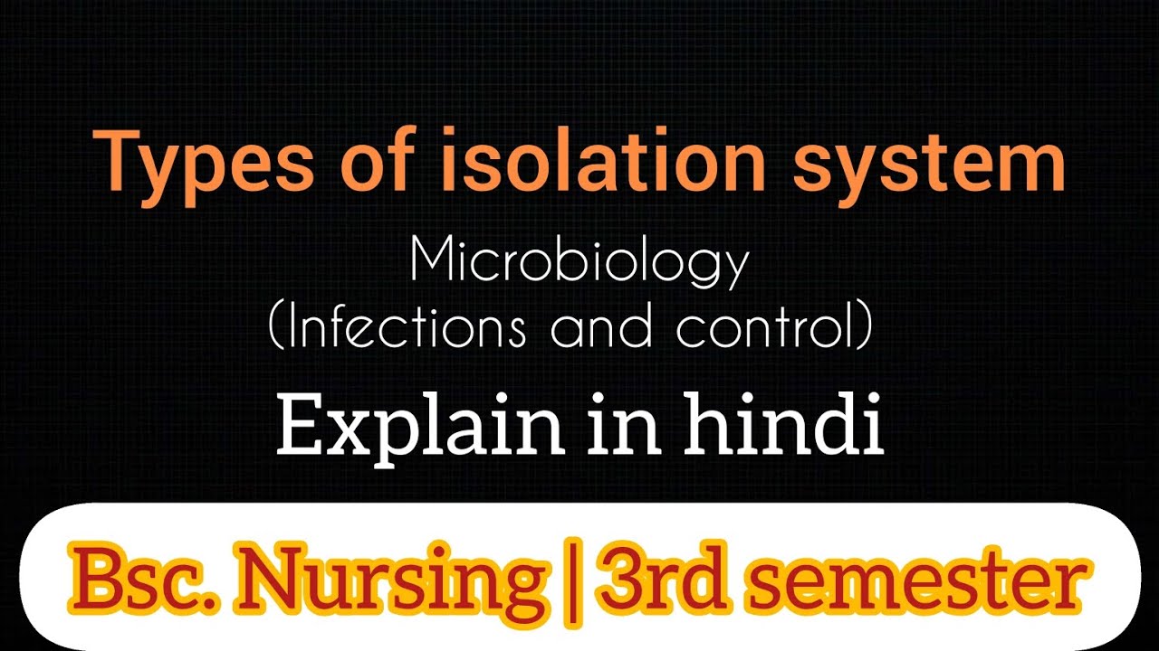 | Type of isolation system| Explain in hindi |Bsc.nursing| microbiology ...