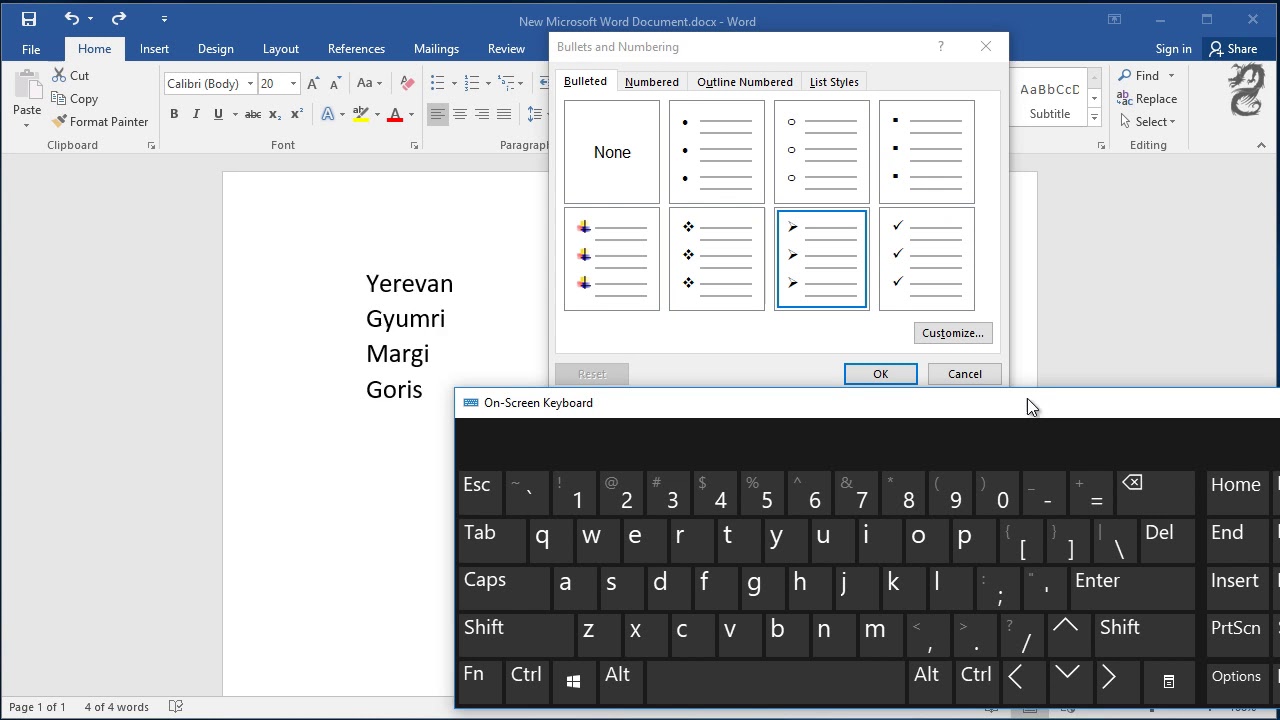 Shortcut Key To Insert Numbers And Bullets In Word YouTube Shortcut Key To Insert Numbers And Bullets In Word YouTube