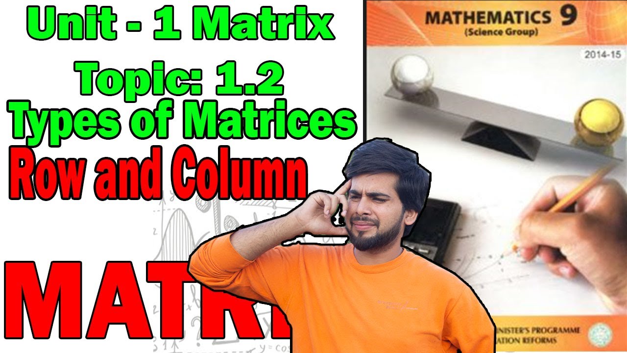 Types of Matrices | Row and Column Matrix | Class 9th Math | Backbenchers Academy - YouTube