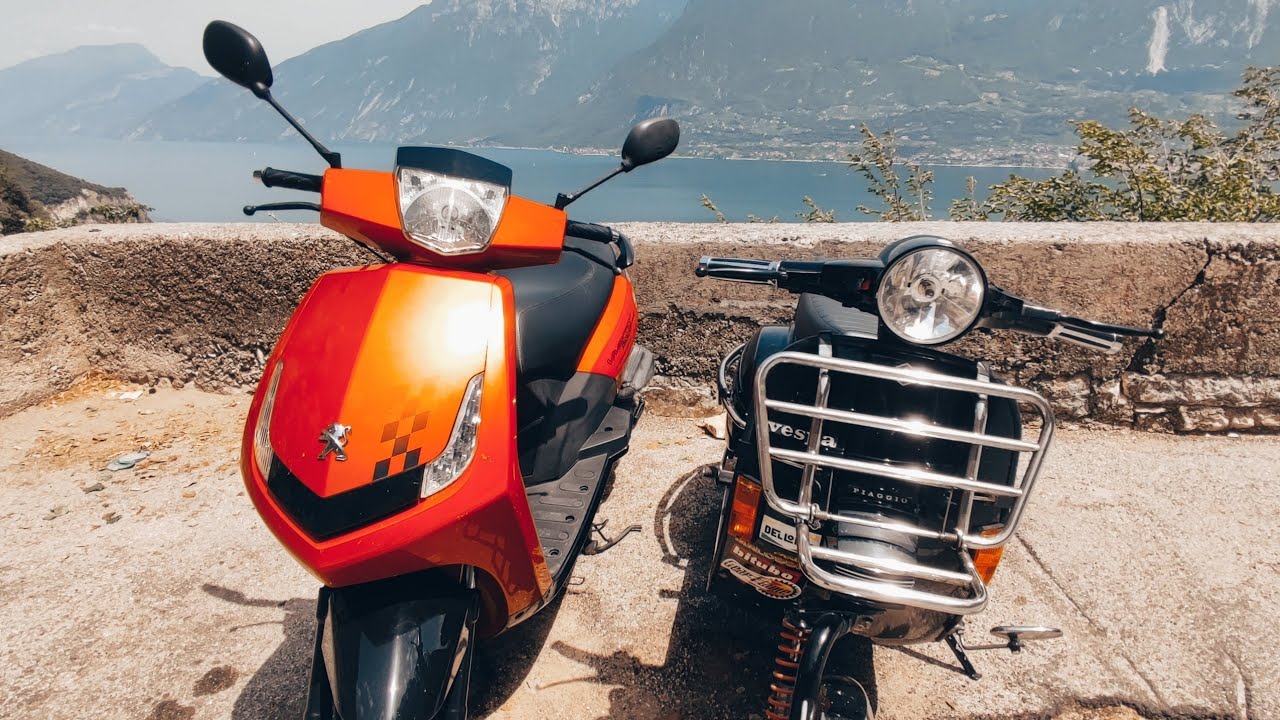 Von Augsburg zum Gardasee mit 50er Roller!! - YouTube