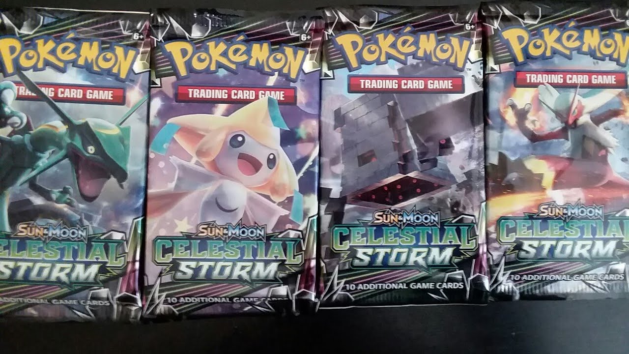 Opening some celestial storm booster packs - YouTube
