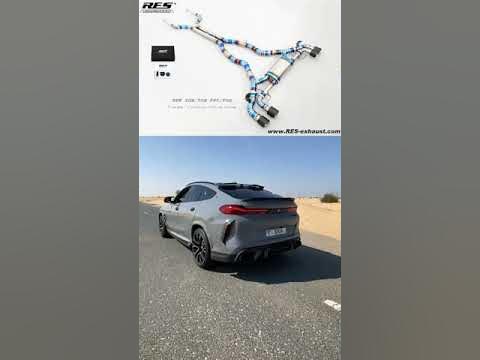 BMW X6M F96/X5M F95 4.4T 2023 upgrade with RES Exhaust Titanium midpipe+valve muffler exhaust ...