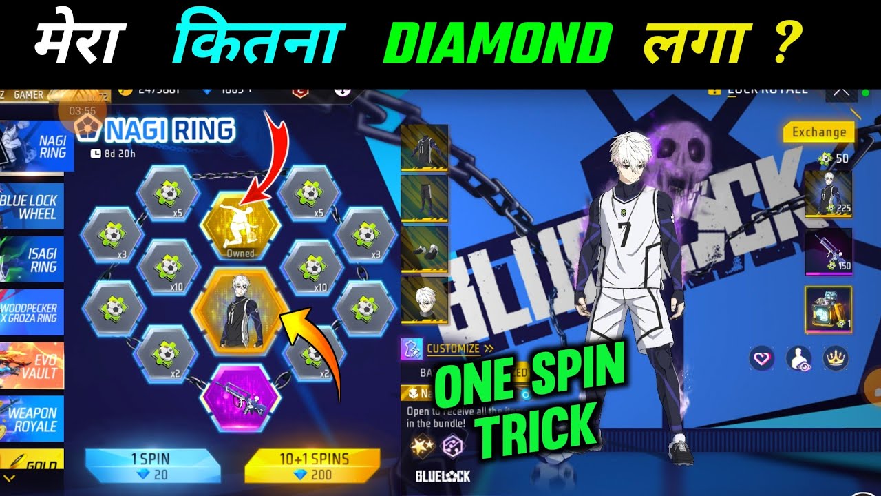 New Nagi Ring Event Emote Bundle 1 Spin Tricks | Total Kitna Diamond ...