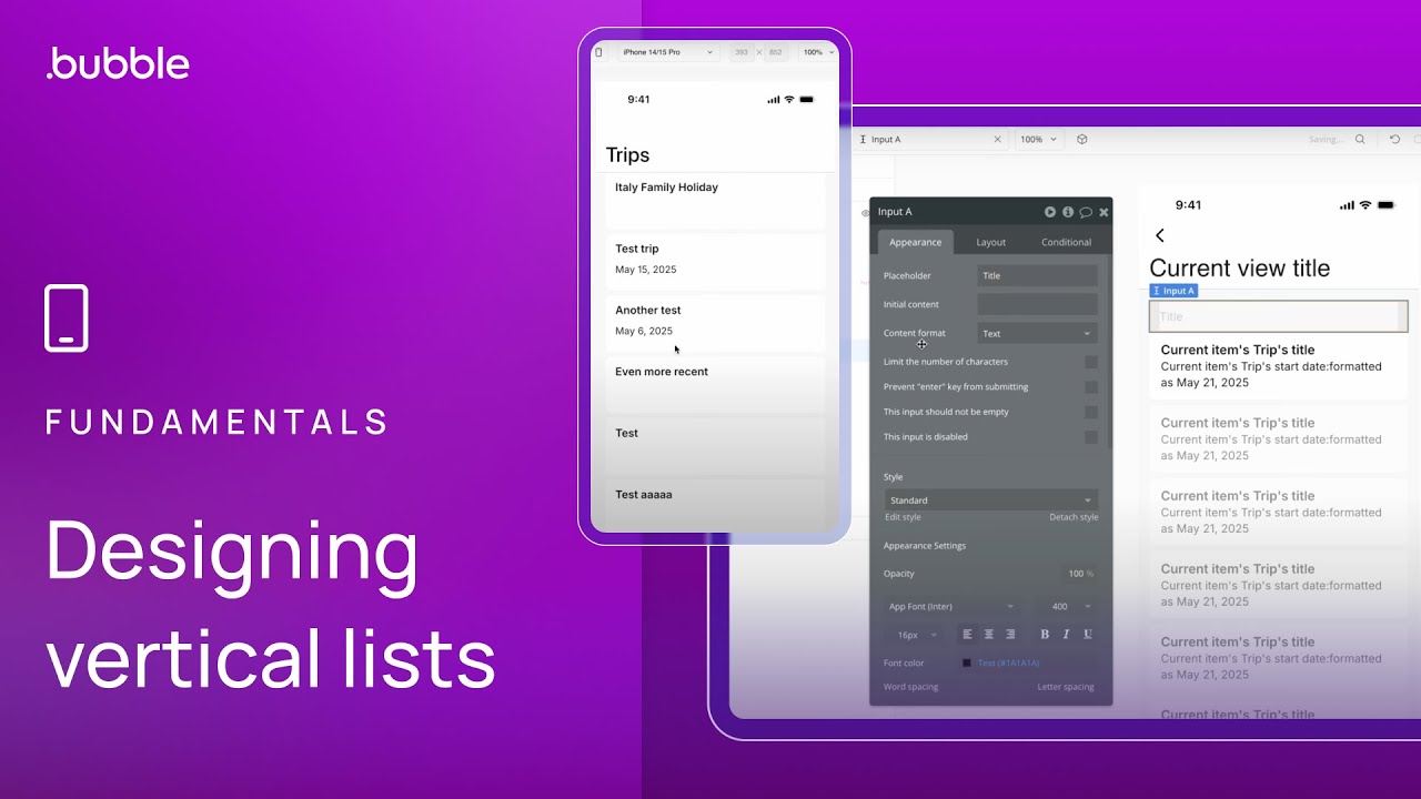 Vertical lists in native mobile (Lesson 1.8) - YouTube