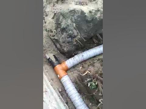 Дренажная труба для водоотведения со всего двора. - YouTube