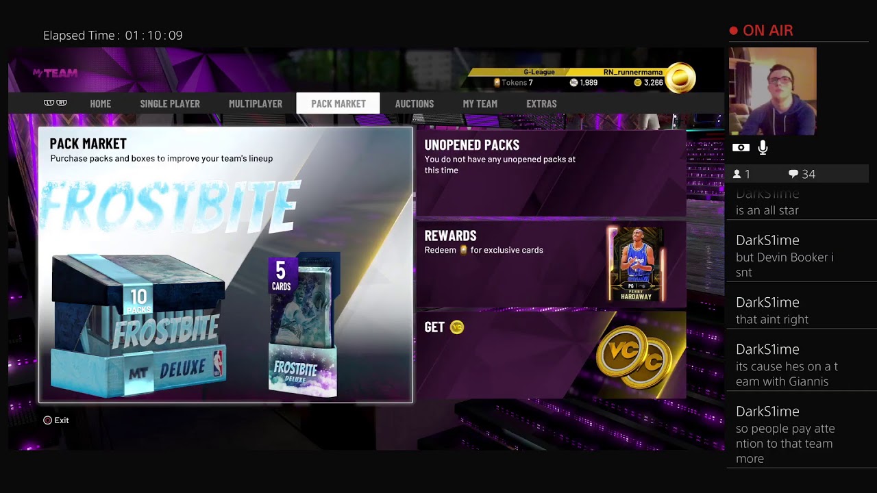 MY RETURN TO NBA 2K! - *EPIC FROSTBITE PACK OPENING* - YouTube