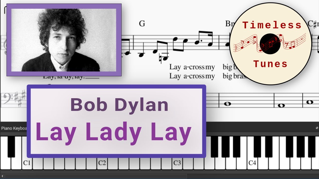 Lay Lady Lay - Bob Dylan - piano solo cover with lyrics - YouTube
