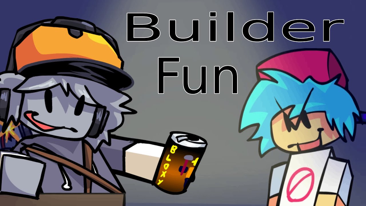 FNF:-) VS BUILDER FAN - YouTube